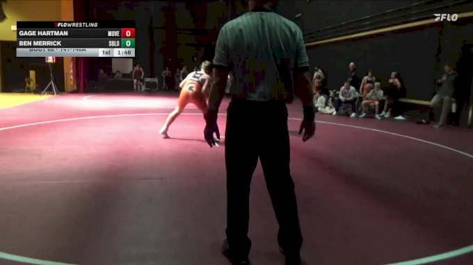 141-146A 1st Place Match - Gage Hartman, Mount Vernon vs Ben Merrick, Solon