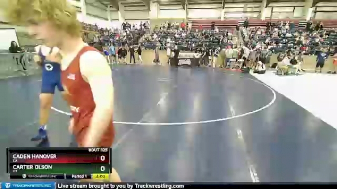 120 lbs Quarterfinal - Caden Hanover, CA vs Carter Olson, UT