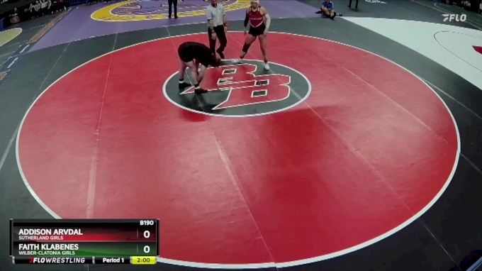 Semifinal - Addison Arvdal, Sutherland Girls vs Faith Klabenes, Wilber ...