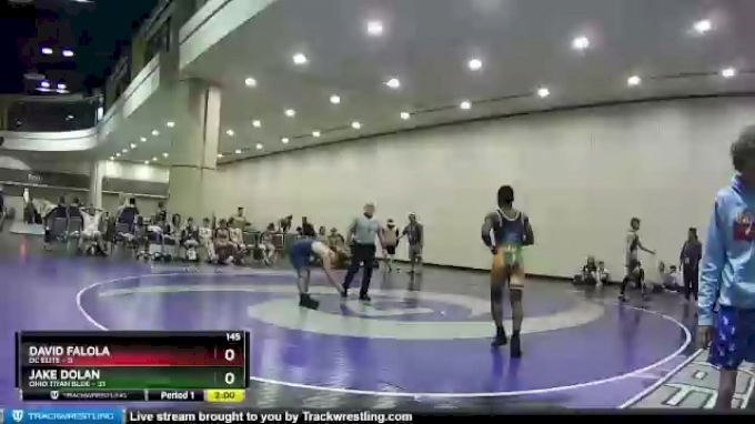 145 lbs Round 7 (10 Team) - Jake Dolan, Ohio Titan Blue vs David Falola ...