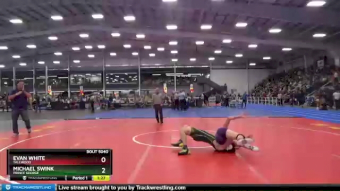 132 lbs Champ. Round 1 - Evan White, Tallwood vs Michael Swink, Prince ...