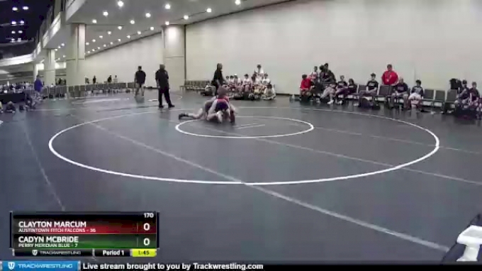 170 lbs Placement (16 Team) - Cadyn Mcbride, Perry Meridian Blue vs ...