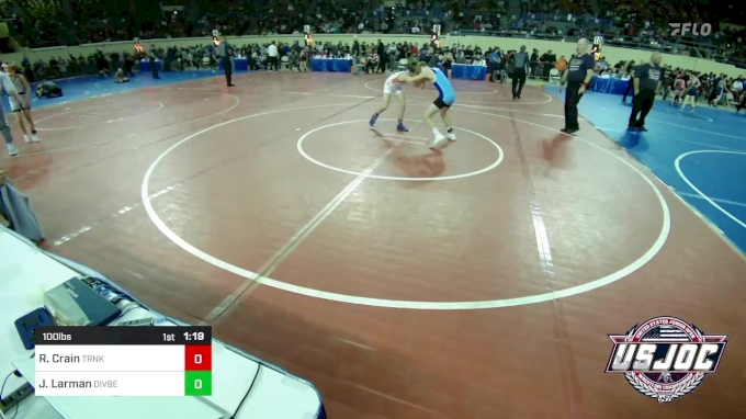 100 lbs Round Of 16 - Ryker Crain, Tironook Wrestling vs Jace Larman ...