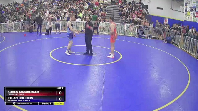 157 lbs Cons. Round 3 - Kohen Kraxberger, Canby Mat Club vs Ethan ...