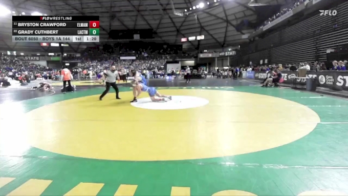 Boys 1A 144 lbs Champ. Round 1 - Bryston Crawford, Elma vs Grady ...