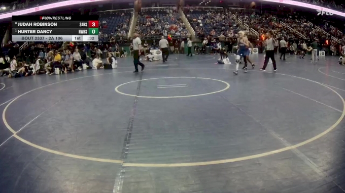 2A 106 lbs Cons. Semi - Hunter Dancy, North Wilkes High School vs Judah ...