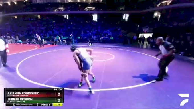 6A 100 lbs 1st Place Match - Jubilee Rendon, El Paso Franklin vs ...