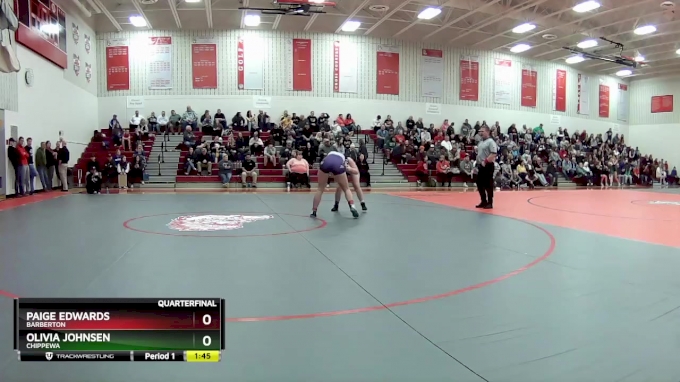 140 lbs Quarterfinal - Paige Edwards, Barberton vs Olivia Johnsen, Chippewa