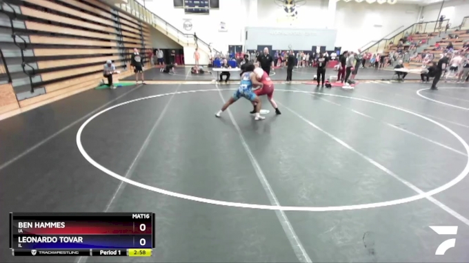 190 lbs Champ. Round 2 - Ben Hammes, IA vs Leonardo Tovar, IL