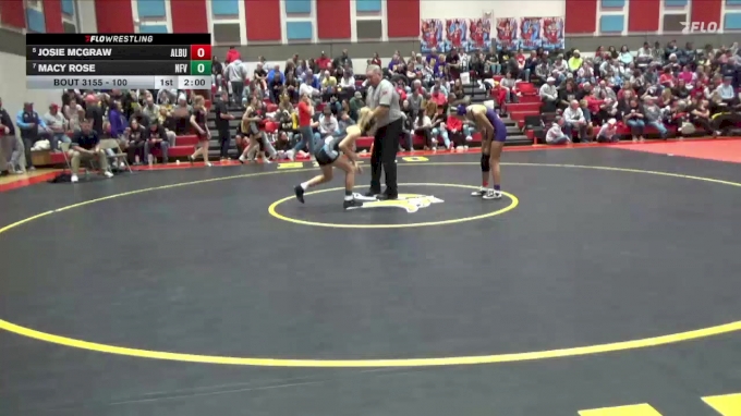 100 lbs Cons. Semi - Macy Rose, North Fayette Valley vs Josie McGraw ...