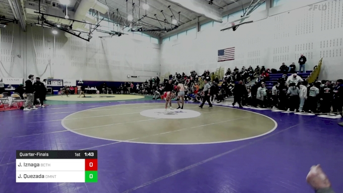 150 lbs Quarterfinal - Jayden Iznaga, Bergen Catholic vs Jeremy Quezada ...