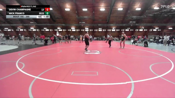 285 lbs Quarterfinal - Devin Champagne, St. John Fisher vs Nick Franco ...