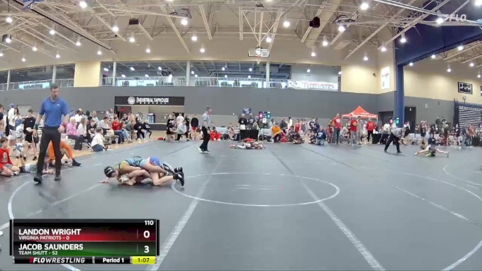 110 lbs Round 1 (4 Team) - Jacob Saunders, Team Shutt vs Landon Wright ...
