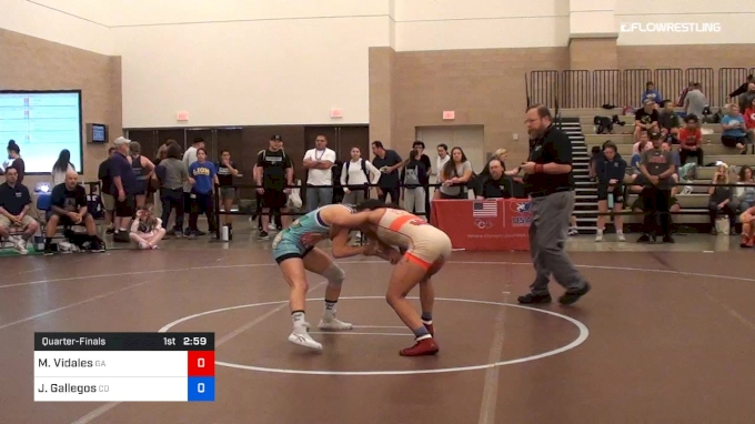50 kg Quarterfinal - Maria Vidales, Team Georgia vs Jaslynn Gallegos ...