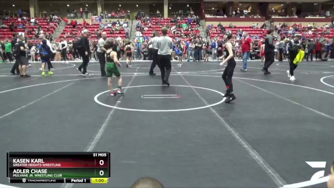 70 lbs Champ. Round 1 - Kasen Karl, Greater Heights Wrestling vs Adler ...