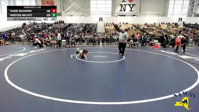 41 lbs 1st Place Match - Weston Willett, Alexander Tri-Town Wrestling ...