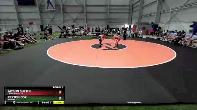 132 lbs Round 1 (8 Team) - Jayson Suetos, California vs Peyton Cox ...
