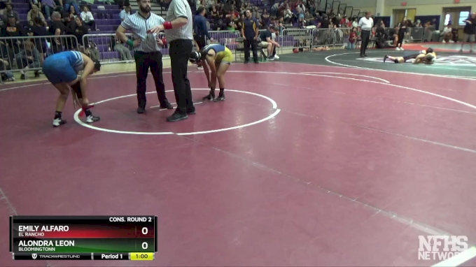 126 lbs Cons. Round 2 - Alondra Leon, Bloomingtonn vs Emily Alfaro, El ...