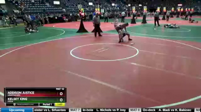 132 lbs Semifinal - Addison Justice, Unattached vs Kelsey King, PROA