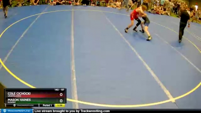 97 lbs Round 1 - Cole Cichocki, Unaffiliated vs Mason Haines, Dundee