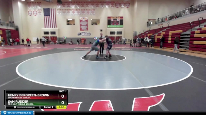 175 lbs Quarterfinal - Henry Bergreen-brown, South Middle School vs Sam Rudder, Fremont Middle ...
