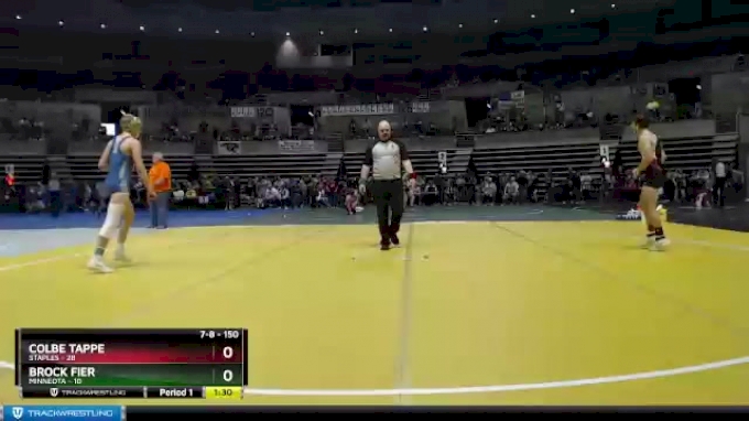 150 lbs Champ. Round 1 - Colbe Tappe, Staples vs Brock Fier, Minneota