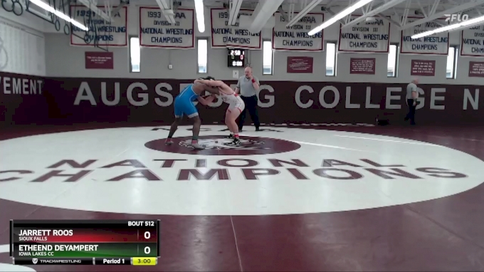 184 lbs Round 1 - Etheend Deyampert, Iowa Lakes CC vs Jarrett Roos ...