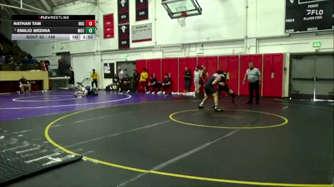 149 lbs Champ. Round 2 - Emilio Medina, Moorpark CCC vs Nathan Tam, Rio ...