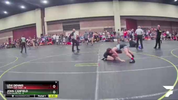 138 lbs Round 2 (6 Team) - Levi Dennis, Trinity Top Team vs John ...