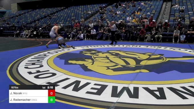197 lbs Semifinal - Joey Novak, Wyoming vs Justin Rademacher, Oregon ...