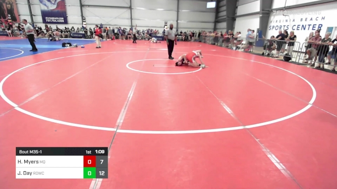 132 lbs Rr Rnd 1 - Hayden Myers, Mayo Quanchi vs James Day, Red Devil ...