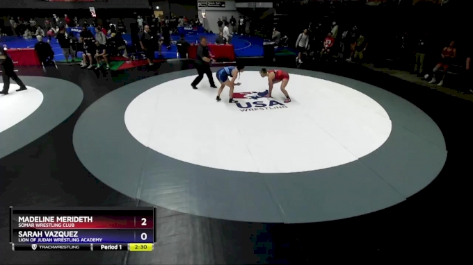 130 lbs Champ. Round 1 - Madeline Merideth, Somar Wrestling Club vs ...