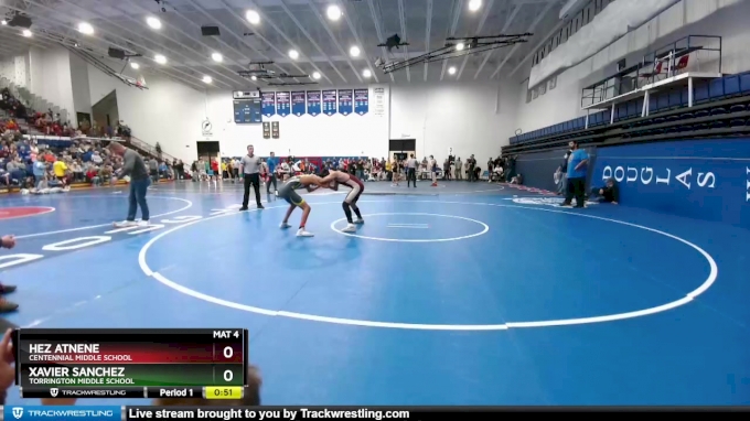 145 lbs Quarterfinal - Hez Atnene, Centennial Middle School vs Xavier ...