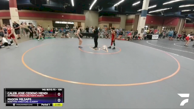 106 lbs 1st Place Match - Caleb Jose Cedeno Mendoza, Silverback ...