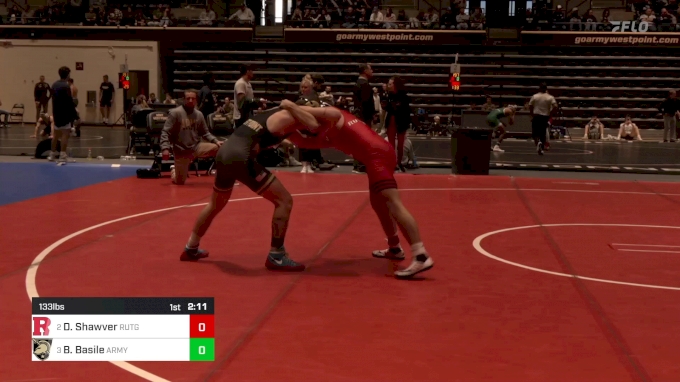 133 lbs Semifinal - Dylan Shawver, Rutgers vs Braden Basile, Army