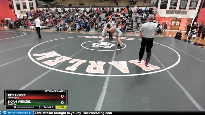 220 lbs 1st Place Match - Koy Hopke, AMERY (WI) vs Noah Wenzel, DAKOTA
