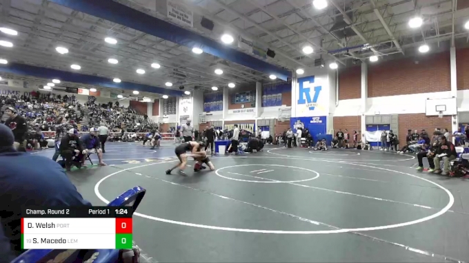 132 lbs Champ. Round 2 - Sebastian Macedo, Lemoore vs Dominic Welsh ...