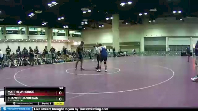 182 lbs Champ - Round 1 (16 Team) - Shamon Handegan, Fuzzy Bees vs ...