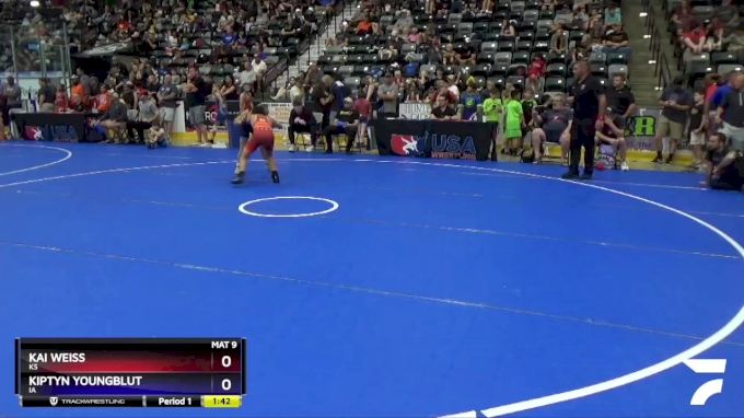 92 lbs Champ. Round 2 - Kai Weiss, KS vs Kiptyn Youngblut, IA