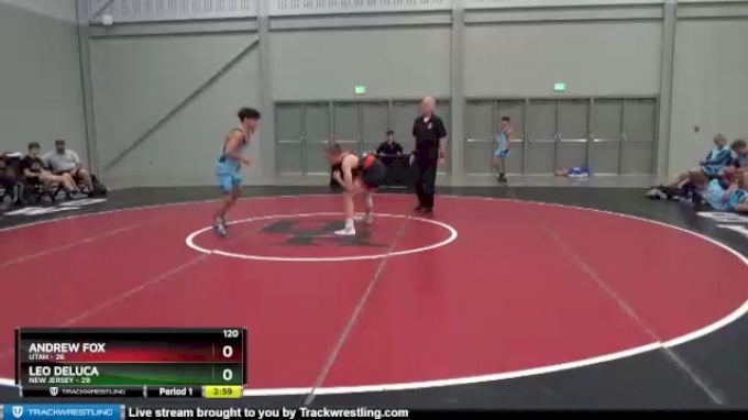 120 lbs Placement Matches (8 Team) - Andrew Fox, Utah vs Leo DeLuca ...