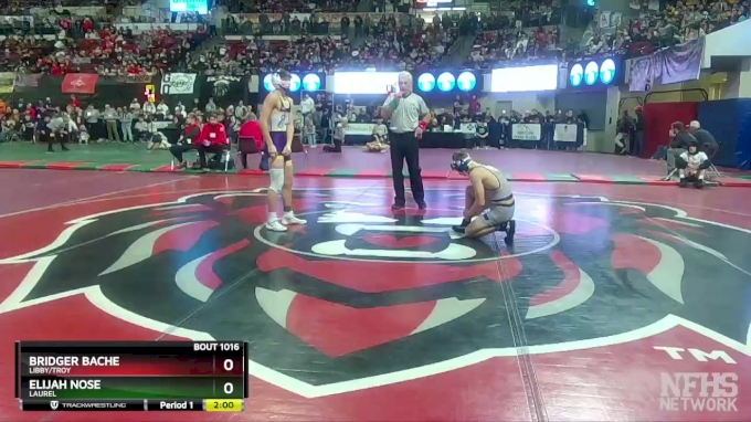 A - 113 lbs Champ. Round 1 - Bridger Bache, Libby/Troy vs Elijah Nose ...