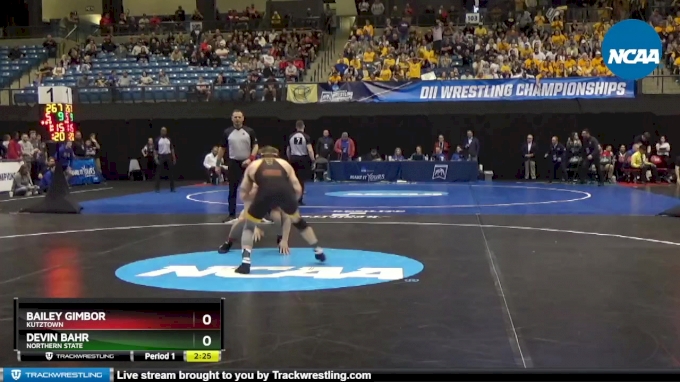 157 lbs Cons. Round 3 - Devin Bahr, Northern State vs Bailey Gimbor ...