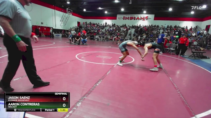 132 lbs Semifinal - Aaron Contreras, Walnut vs Jason Saenz, Eleanor ...