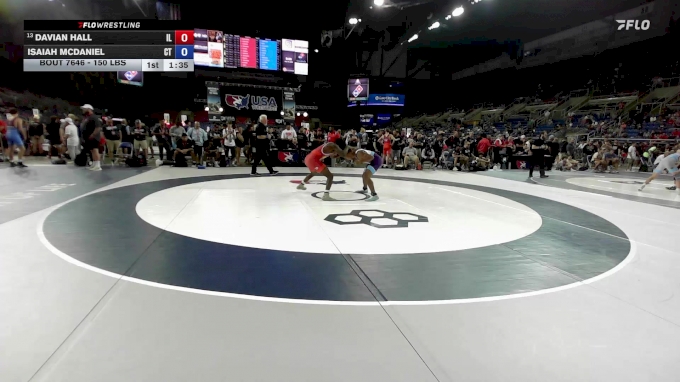 150 lbs Cons. Rd Of 32 - Davian Hall, IL vs Isaiah McDaniel, CT