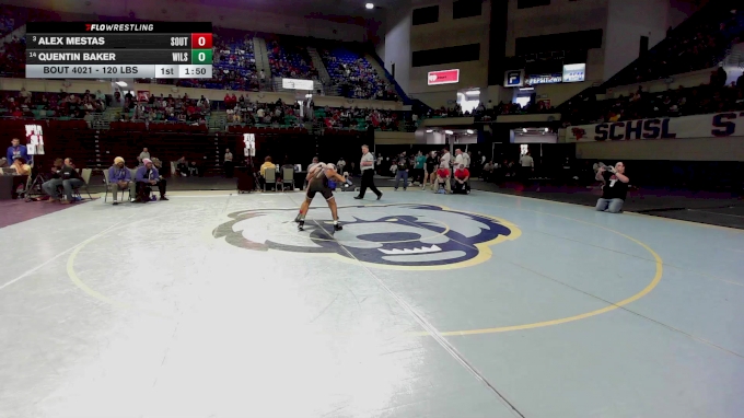 120 lbs Round Of 16 - Alex Mestas, South Pointe vs Quentin Baker, Wilson
