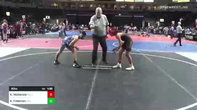 90 lbs 5th Place - Kezra McKenzie, Gold Rush vs Kawika Freeman, Colts ...