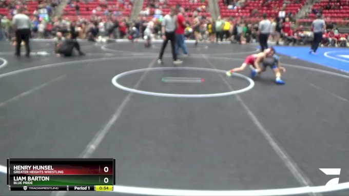 58 lbs Champ. Round 1 - Henry Hunsel, Greater Heights Wrestling vs Liam ...