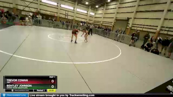 92 lbs Quarterfinal - Trevor Cowan, JWC vs Bentley Johnson, Green River ...