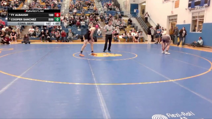 150 lbs Cons. Semi - Cooper Sanchez, Burns/Pine Bluffs vs Ty Albaugh ...