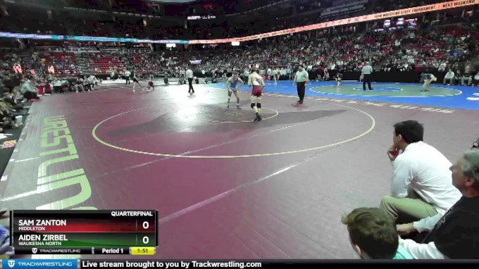 D1-150 lbs Quarterfinal - Aiden Zirbel, Waukesha North vs Sam Zanton ...